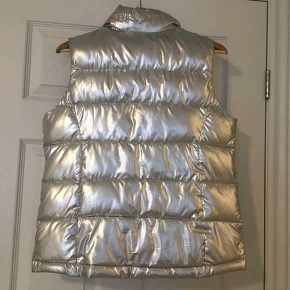 Jackets & Coats | Vs Pink Silver Puffer Vest | Poshmark